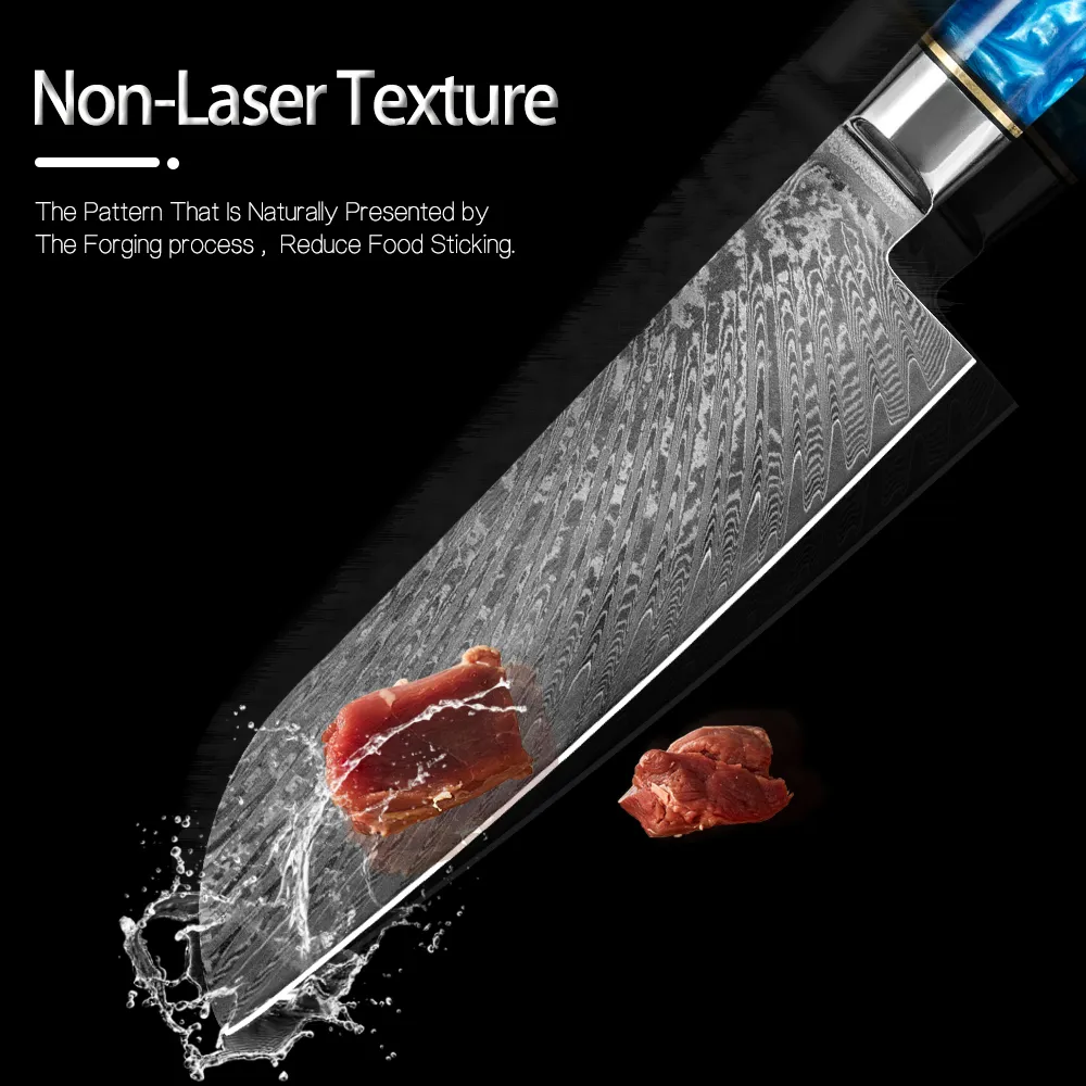 VG10 Damascus Chef Knife Set - Japanese Gyuto, Santoku, Utility ...