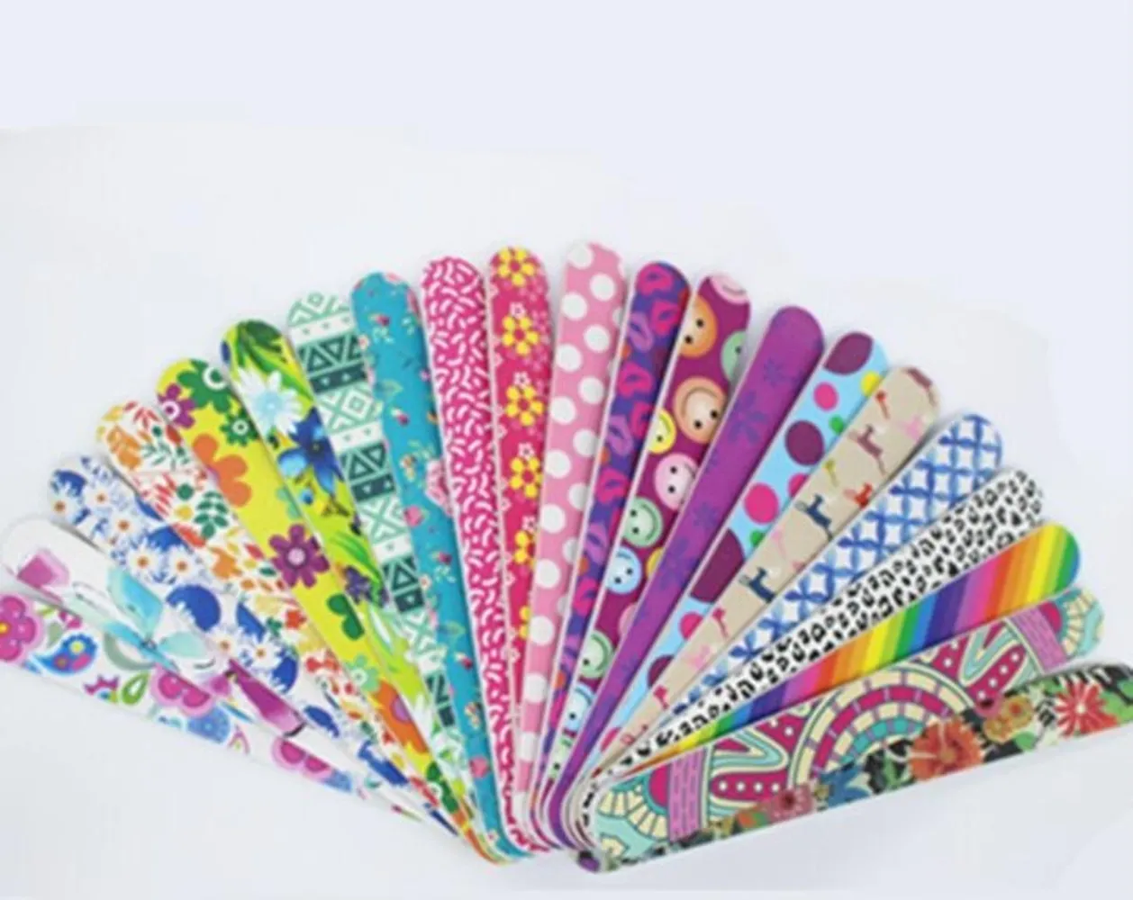 Sandpaper Nail Files Set Two Sided Floral Printed EVA Washable Manicure ...
