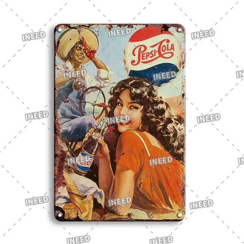Vintage Chica Sexy Pin Up Cartel De Cerveza Muestra De Metal Antigua ...