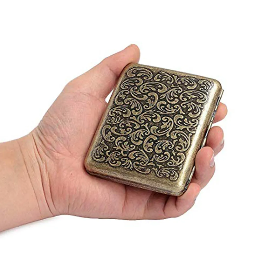 Exquisite Metal Cigarette Case Box: Double-Sided Spring Clip Open ...