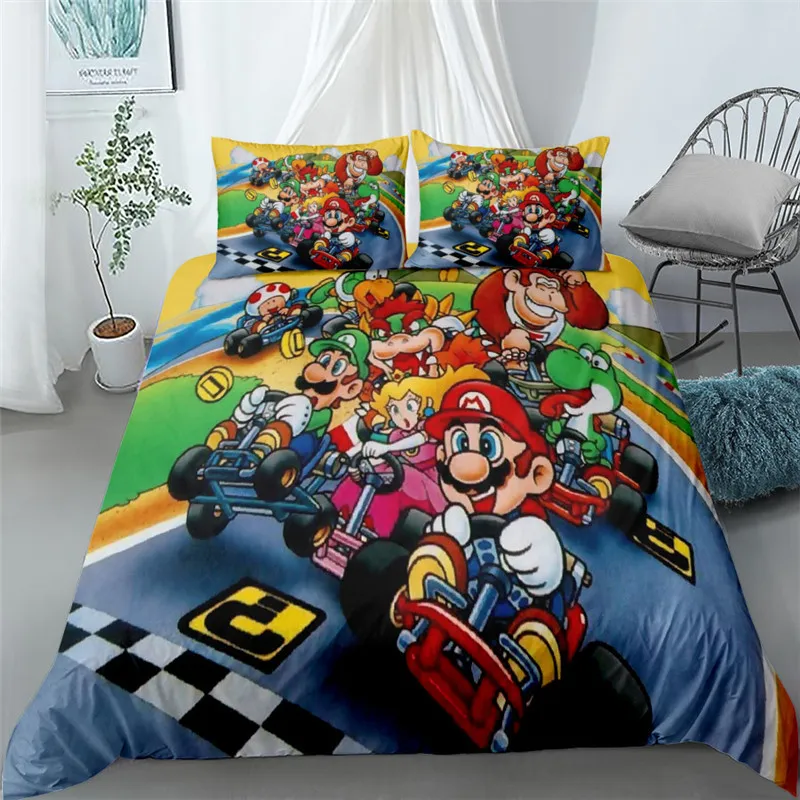 Splatoon C1020 Bedding Set - Colorful Squid Ink Theme, Microfiber, Single/Twin/Full/Queen/King ...