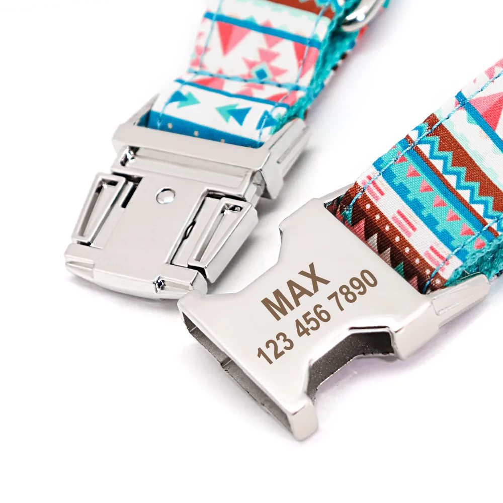 Personalized Labrador Collar Customized Pet Puppy Nameplate Tag Nylon ...