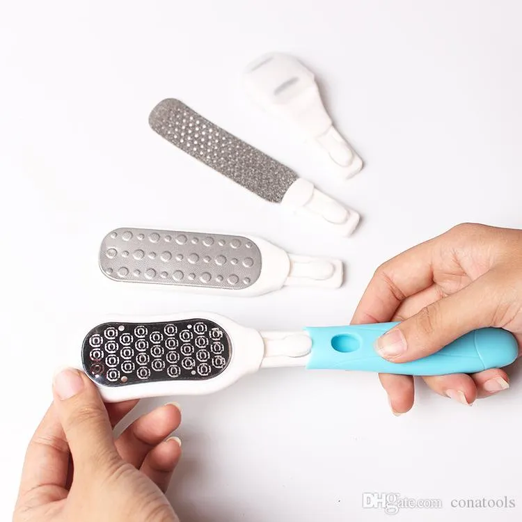 6 In 1 Replaceable Foot File Feet Rasps Removable Handle Callus Shaver ...