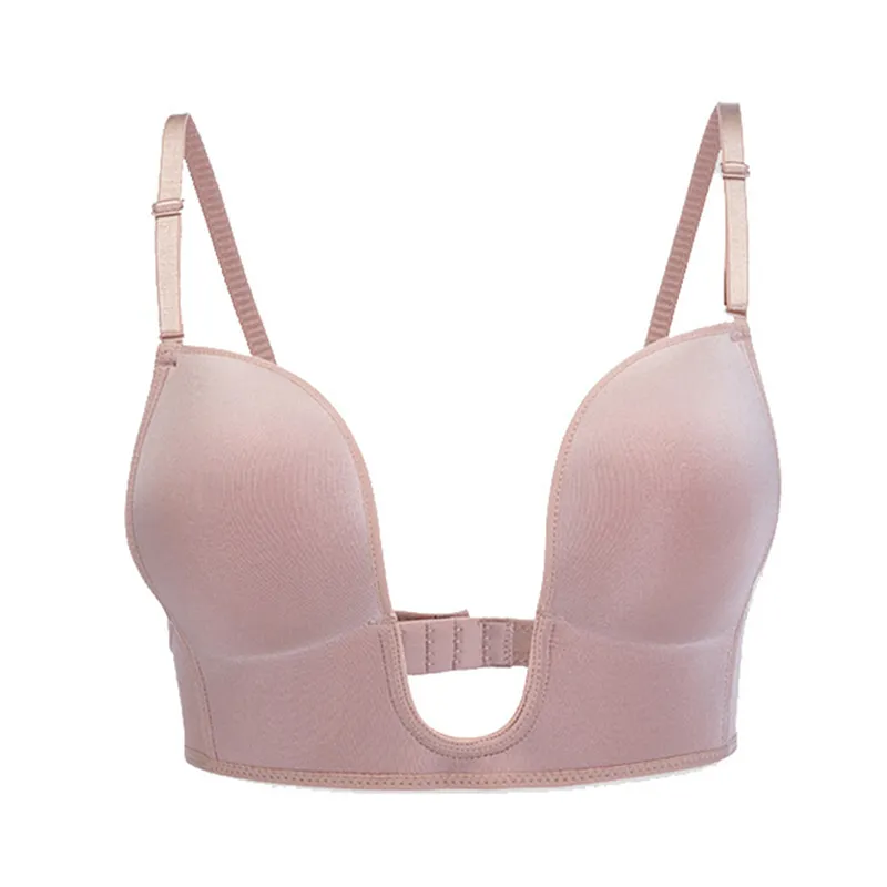 DHgate.com:Womens Deep U-Shaped Plunge Bra, Wirefree Lift Up Low Back ...