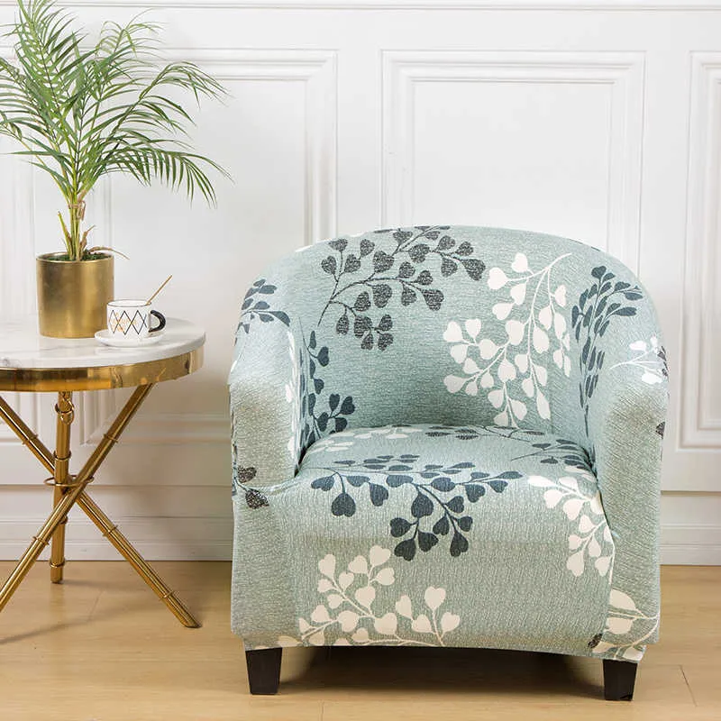 Floral Stretch Club Chair Slipcover By Modern Covers Fits Armchair, Tub ...