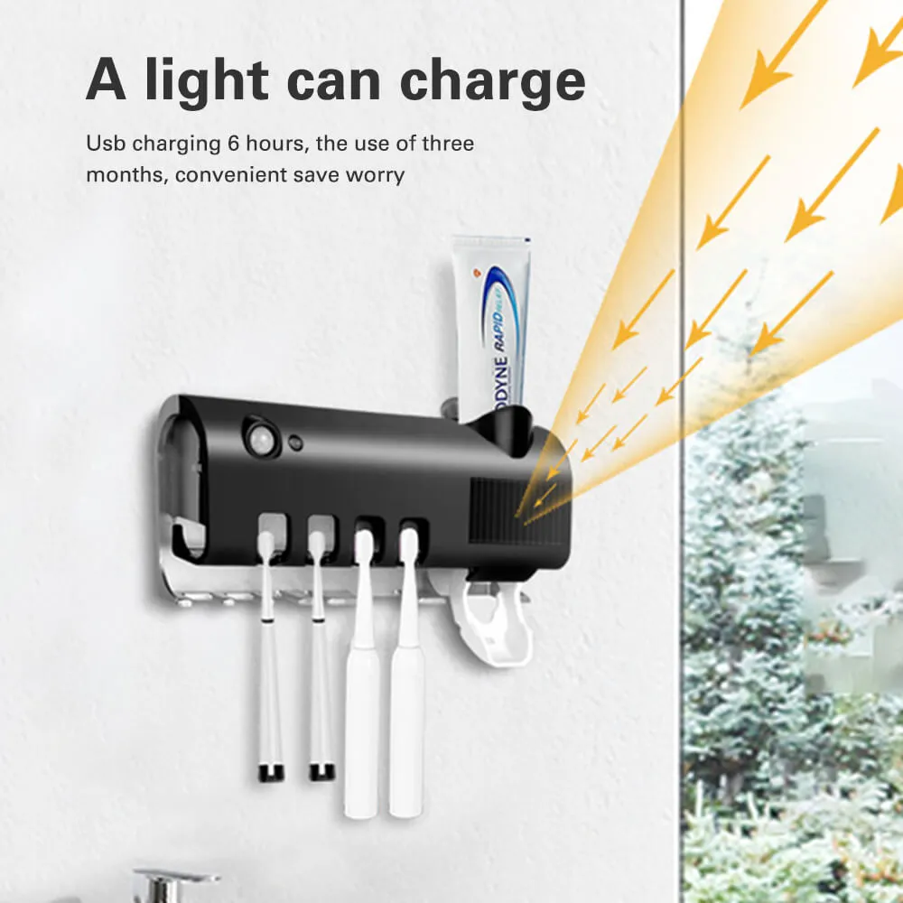 Solar Energy UV Electric Toothbrush Disinfectant Cleaning Storage ...
