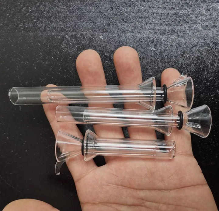 Glass Male Slides And Female Stem Slide Funnel Style With Black Rubber ...
