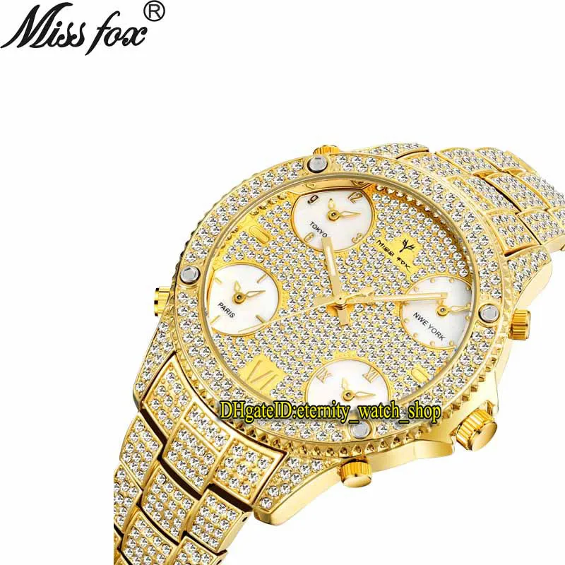 Iced Out Hip Hop Watch for Men - CZ Diamond Eternity Style, Multi-Dial ...
