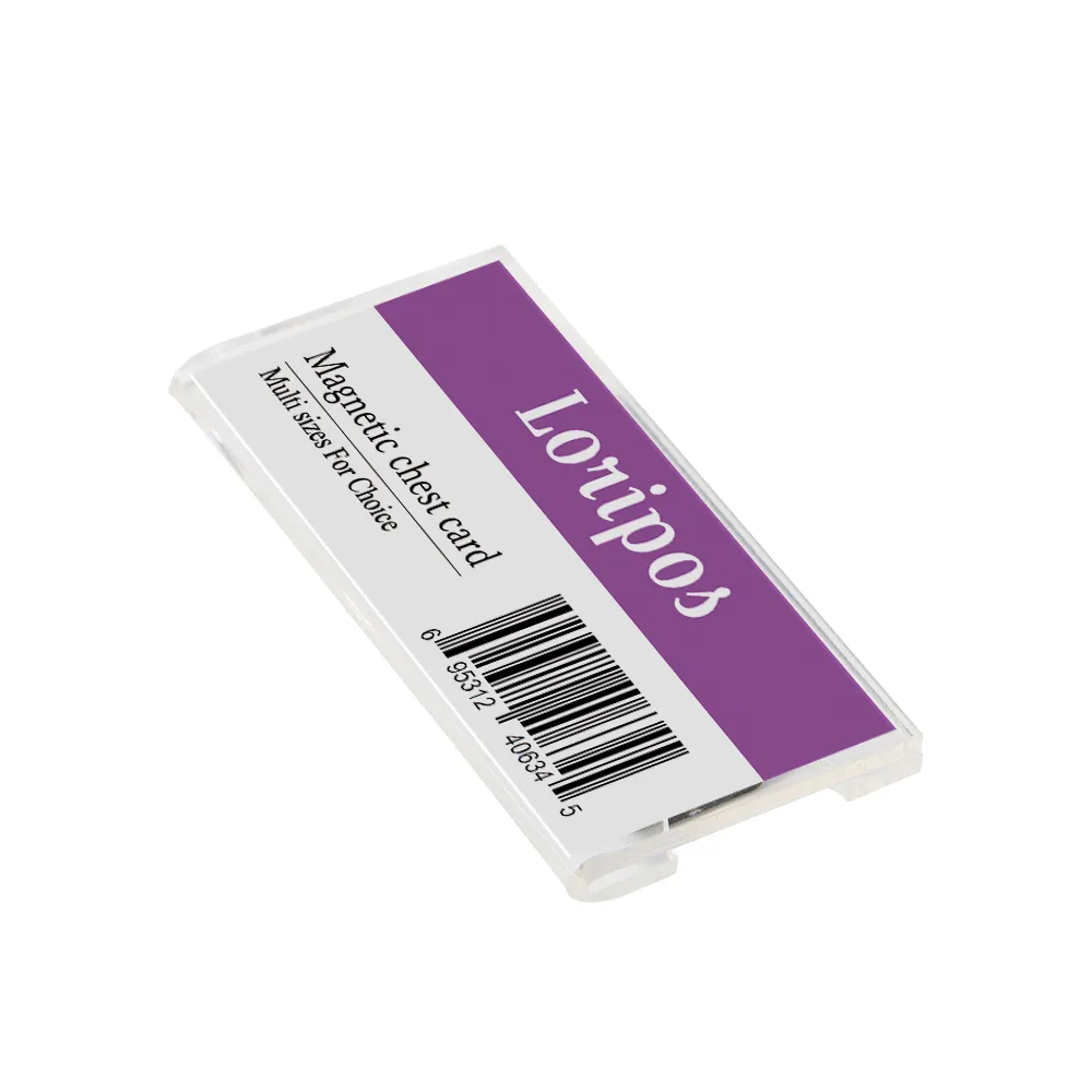 Clear Acrylic Name Badge Holder - Magnetic or Pin Attachment, Reusable ...