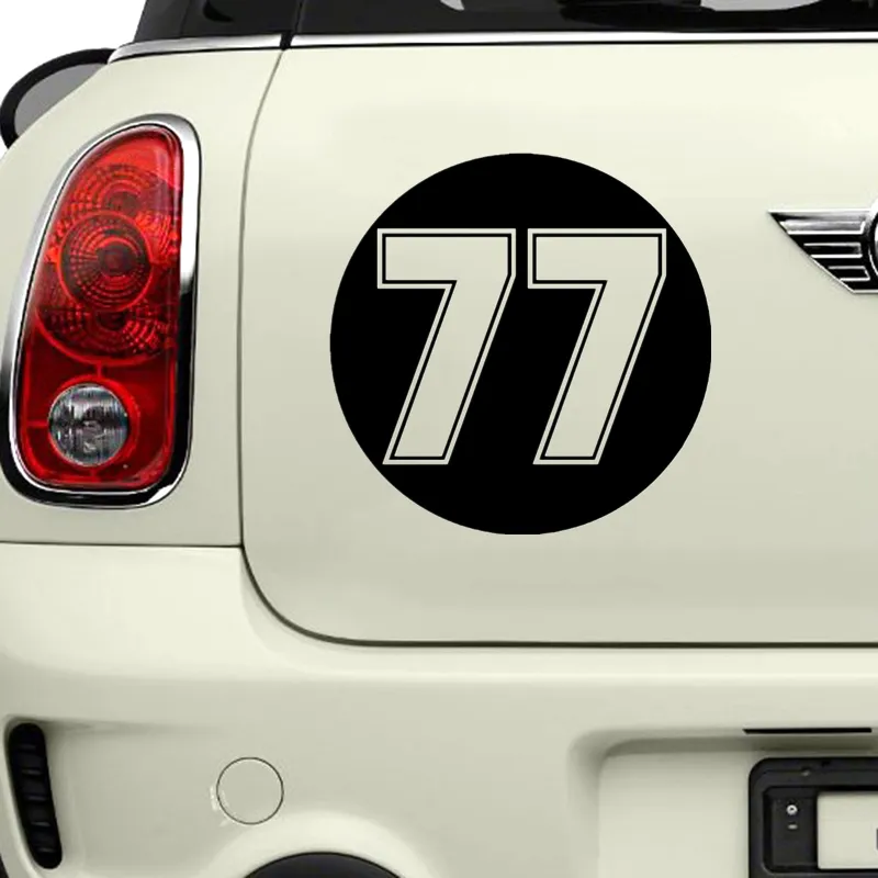 Número De Carreras 77, Pegatina De Vinilo Divertida Para Coche ...