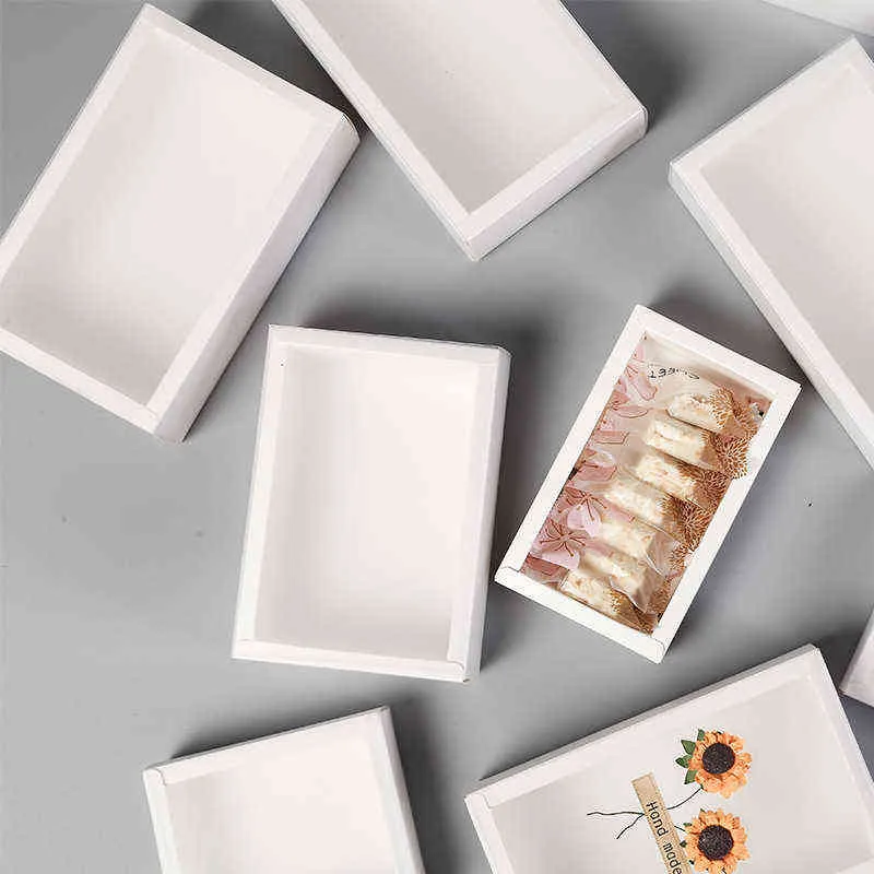 Diffferent PCS White PVC Paper Box With Window As Wedding Christmas ...