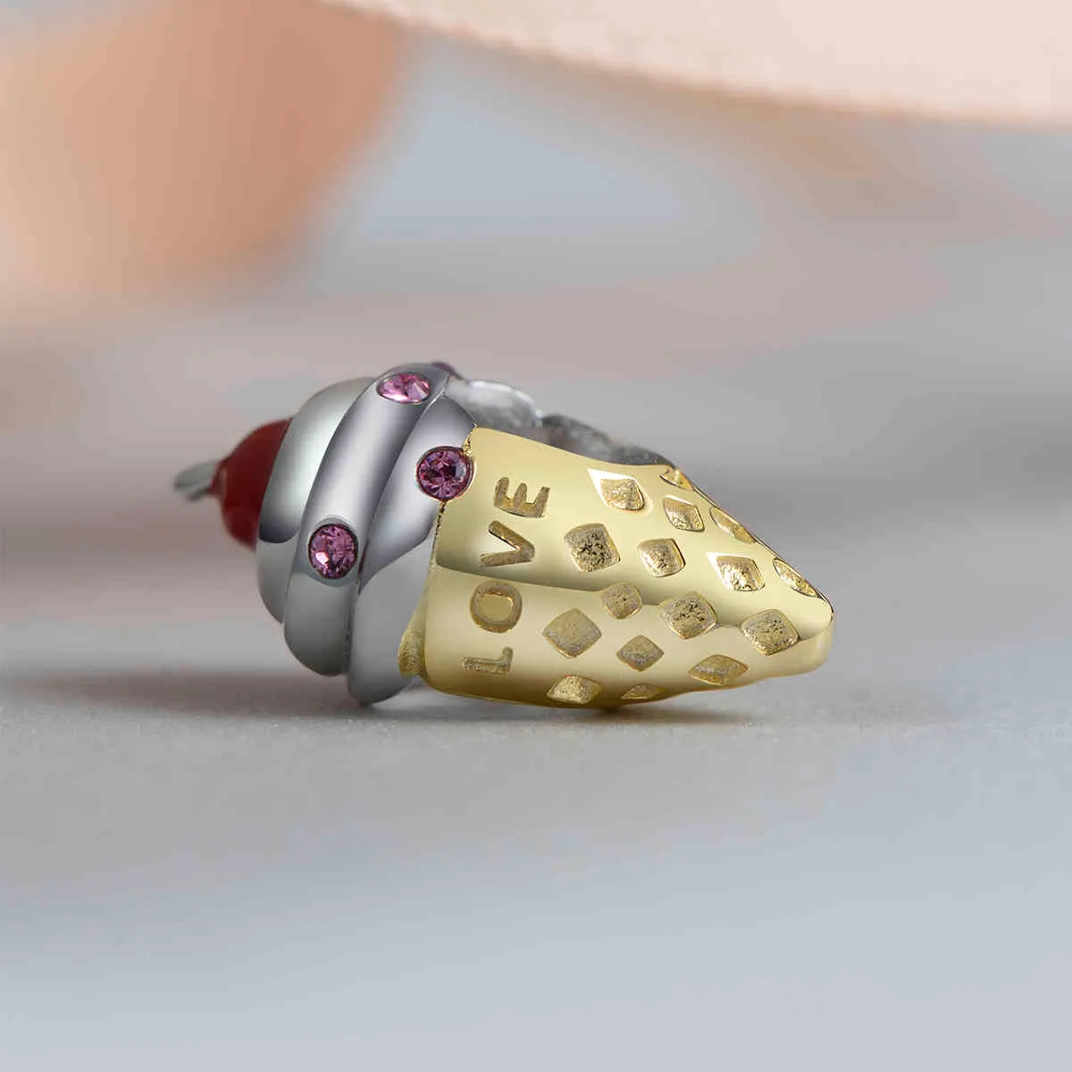 Ice Cream Charm - 925 Sterling Silver Food Charm for European Bracelets ...