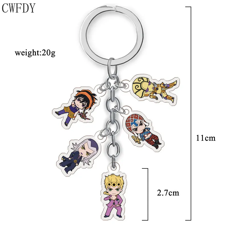 Jojos Bizarre Adventure Keychain Acrylic Cartoon Figure Keyring For ...