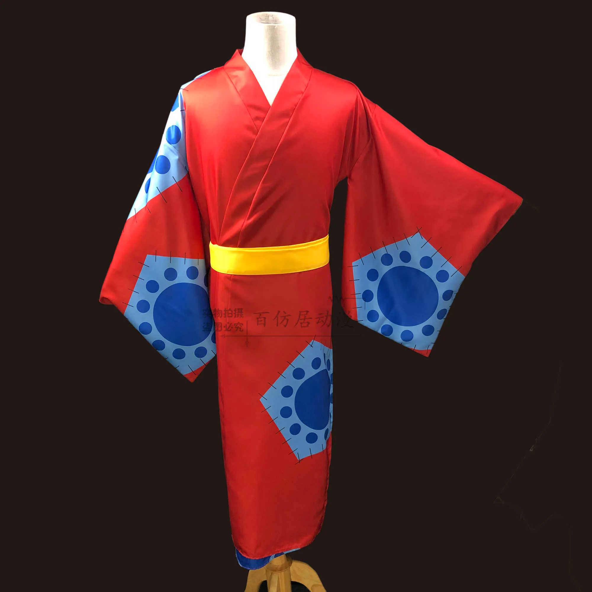 Anime Cosplay Singe D Luffy Wano Pays Arc Costume Chapeau Kimono Yukata ...