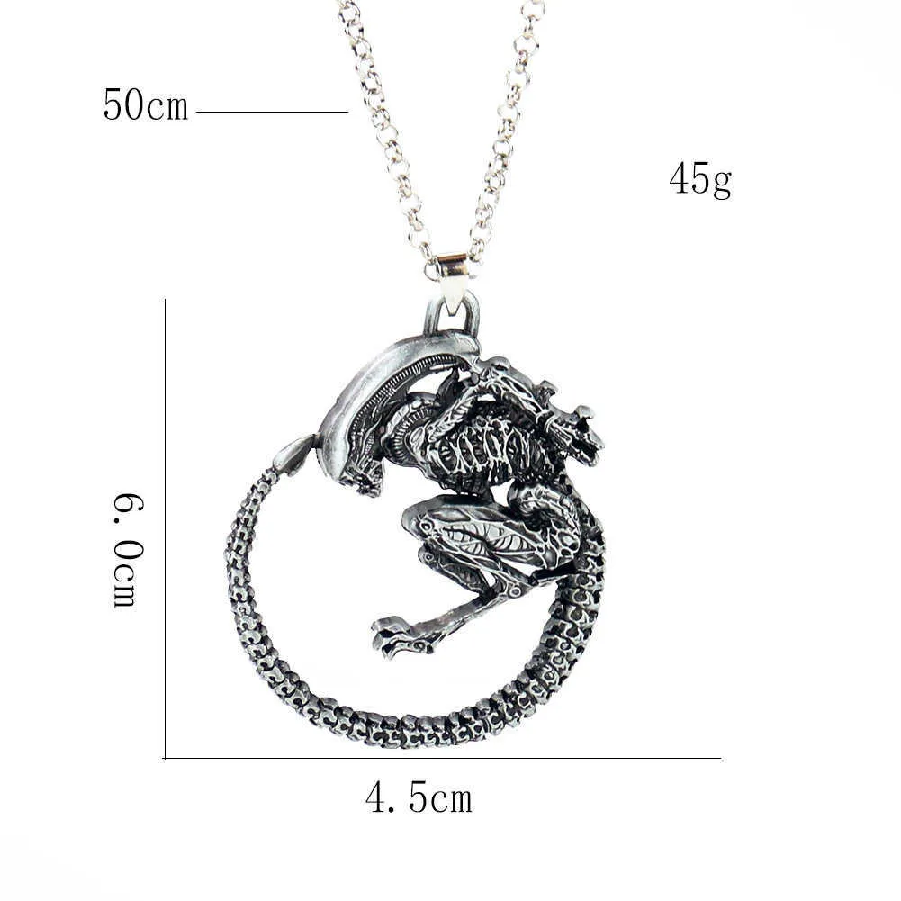 Aliens Predator 3D Lizard Keychain Tail Bone, Devil Queen, Metal ...