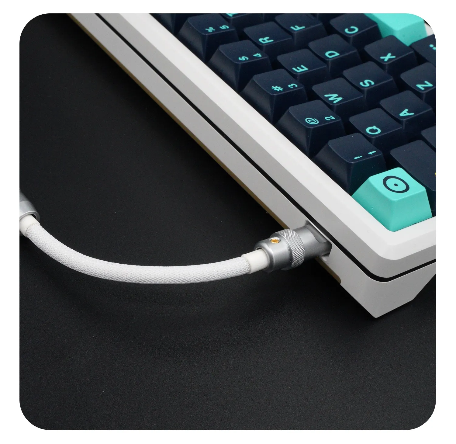 ₩90,748에서 GMK 테마를위한 GEEKCABLE 수제 기계 키보드 데이터 케이블 TIFFANY 화이트 콜로이 SP 키 캡 ...