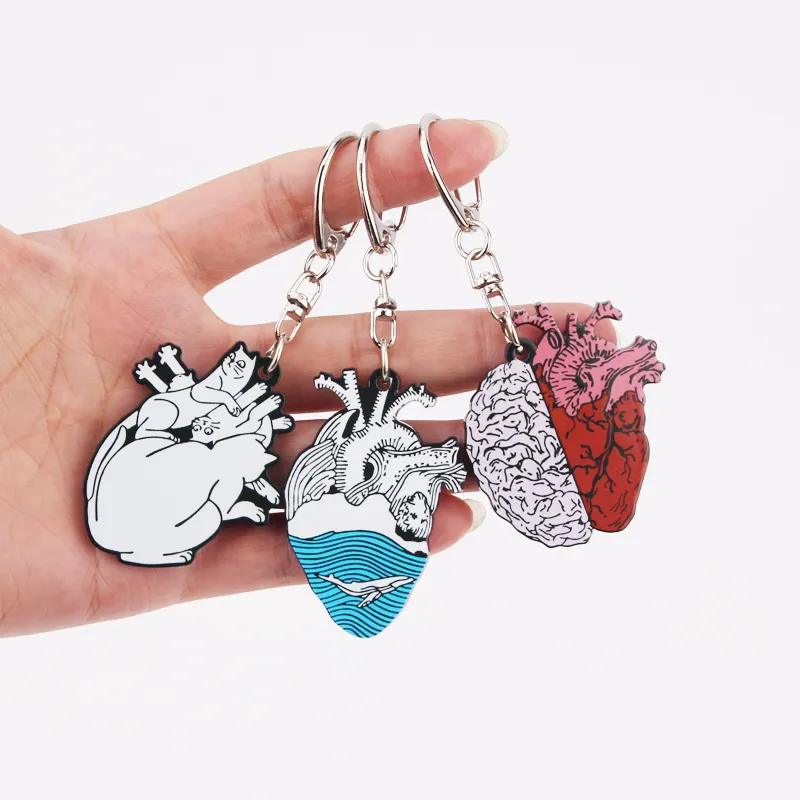 Anatomical Heart 3d Printed Keychain Medical Grade Neurologic Accessory ...