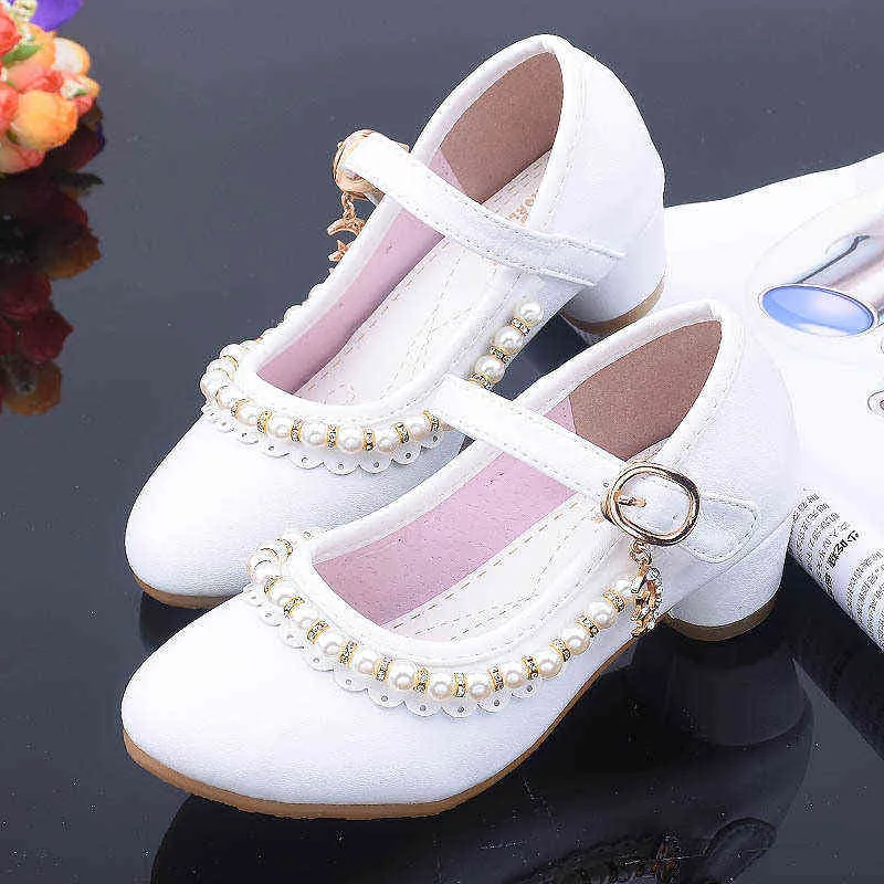 Girls Princess Dress Shoes Children's High Heel Party Shoes With ...