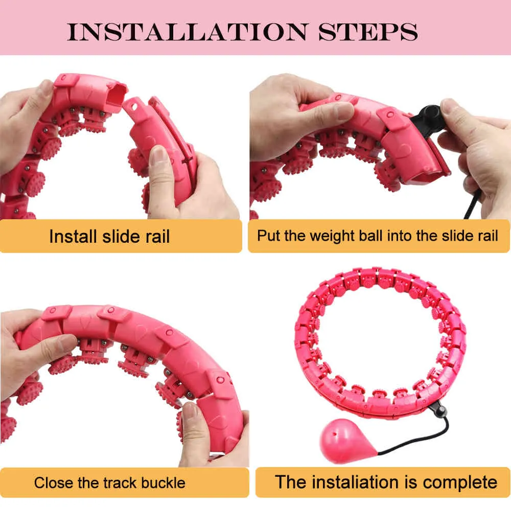 Adjustable Hoola Hoop For Yoga Circles And Weight Loss 24 Sections ...