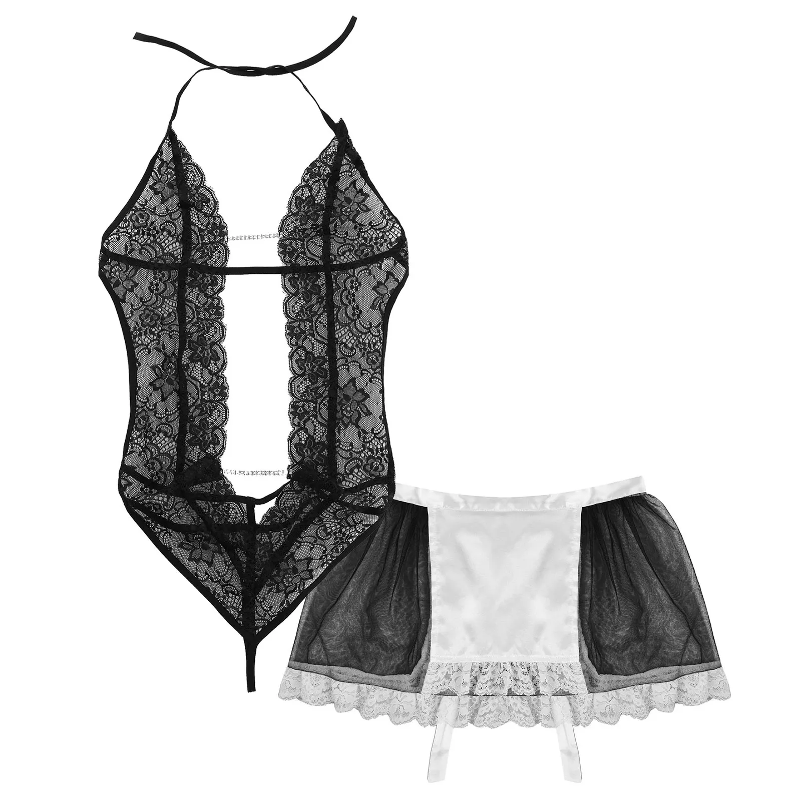 ₩35,631에서 섹시한 의상 cosplay 의상 하녀 see-through shear see-through oby ...