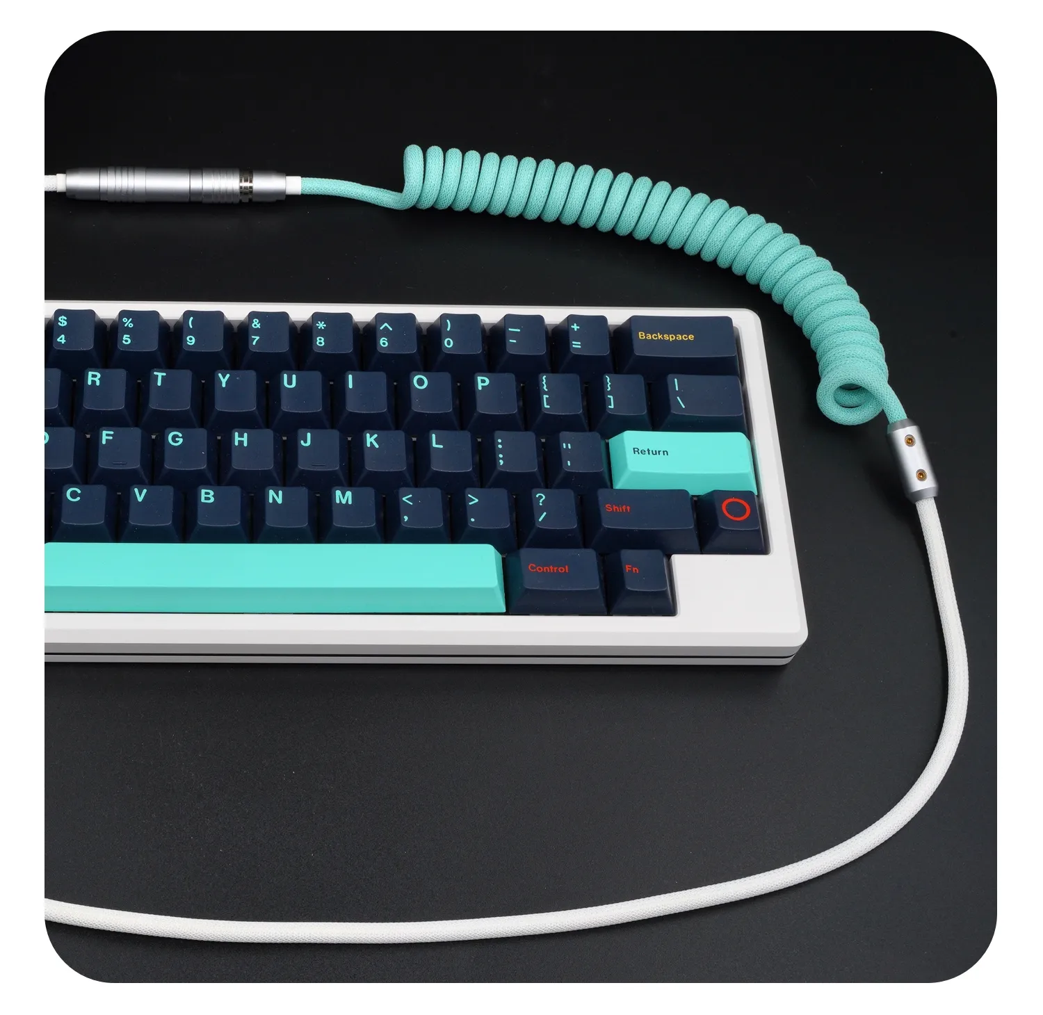 ₩90,748에서 GMK 테마를위한 GEEKCABLE 수제 기계 키보드 데이터 케이블 TIFFANY 화이트 콜로이 SP 키 캡 ...