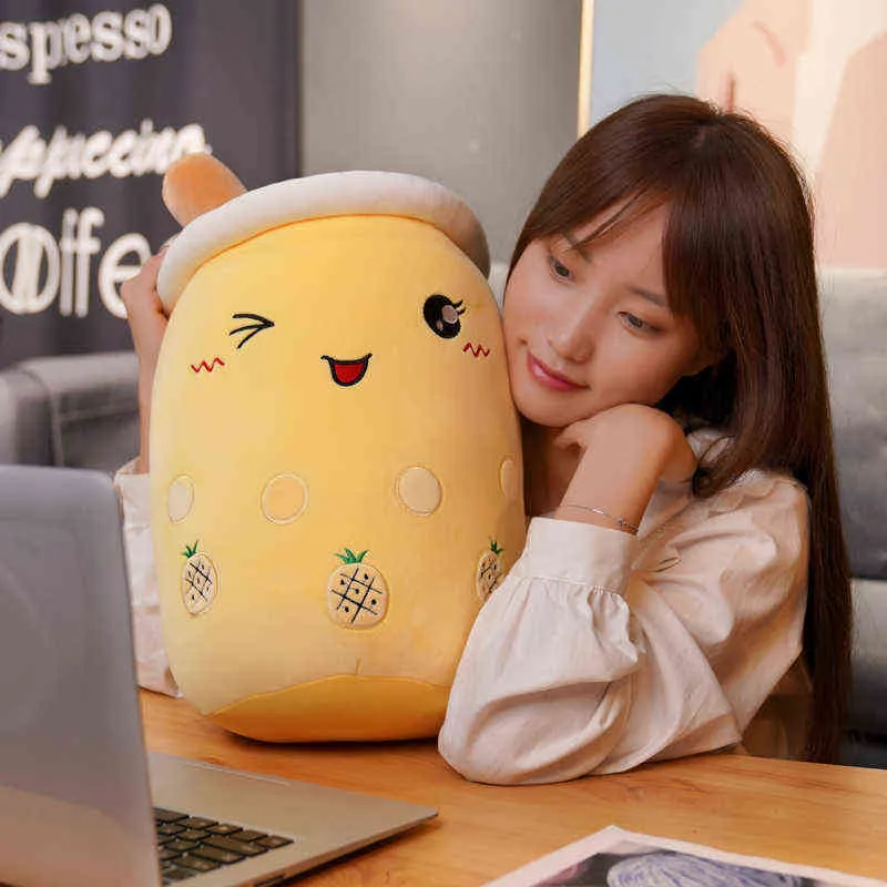 Kawaii Room Decor Bubble Tea Cuddle Cuddly Animal Cute Food Plush Cup ...