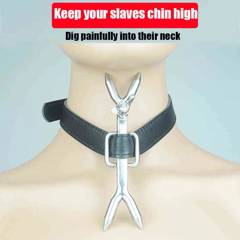 Bdsm Unconventional Posture Collar Bondage Gear Leather Sadistic Double