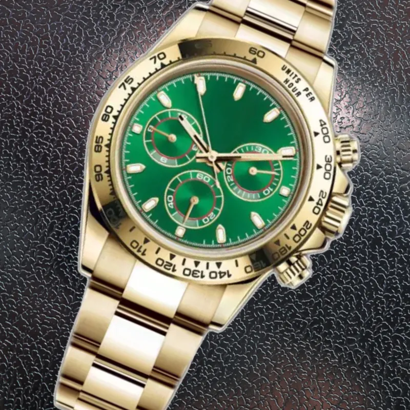 40mm Automatic Mechanical Gold Watch For Men, Luxury Ice Blue Clean ...