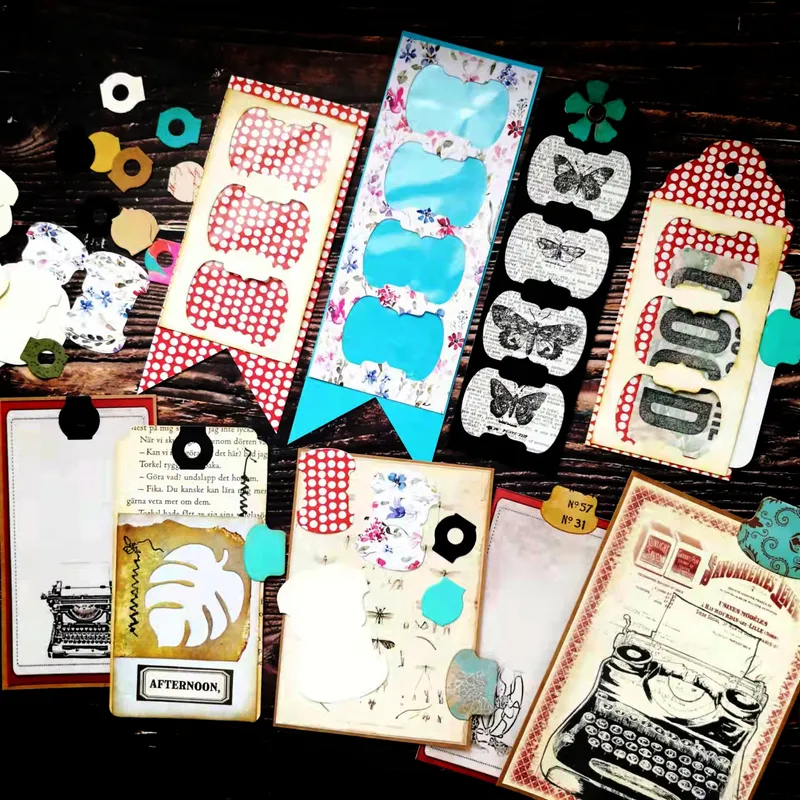 MK001 Whale Tale Tab Thinlits Cutting Dies For JunkJournal Scrapbooking ...