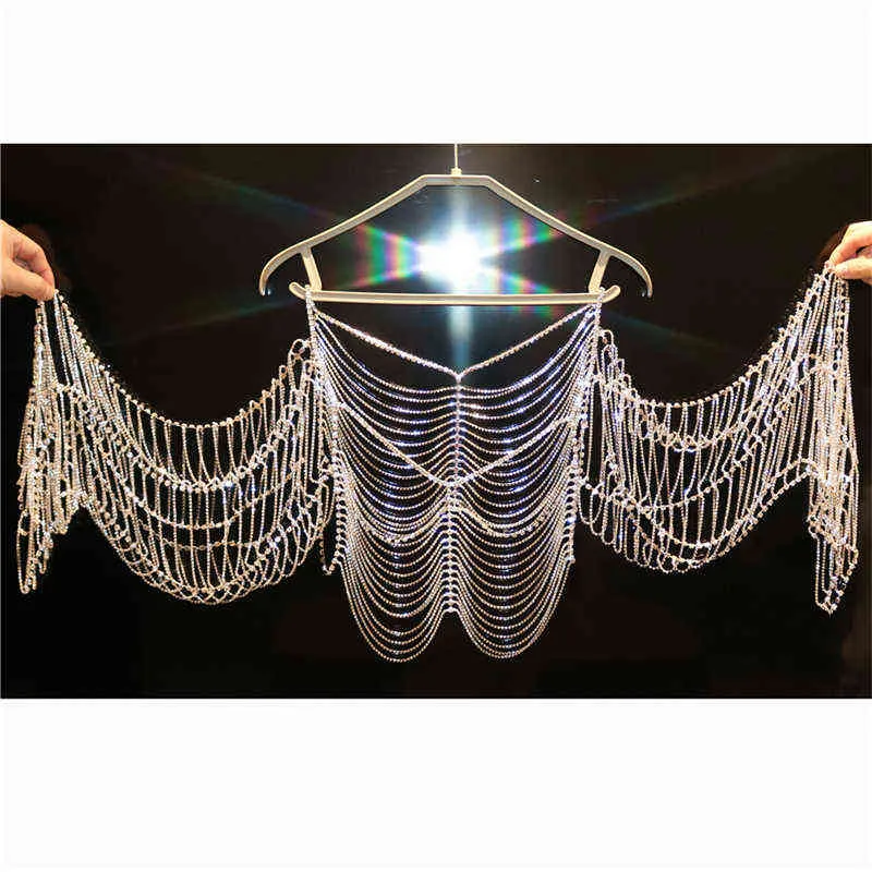 Women Handmade Women Chain Silver Sequin Camisole Imitation Long Sleeve ...