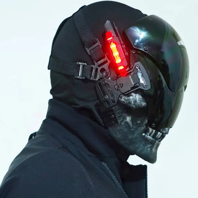 LED Terminator Skull Mask For Cyber Punk Cosplay, Bloodsport, Music ...