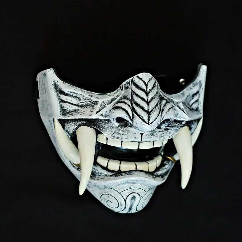 Japanese Prajna Hannya Noh Kabuki Demon Oni Samurai Half Face Hannibal ...