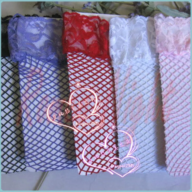 Sexy Ultrathin Fishnet Mesh Stockings With Lace For Women's Lingerie ...