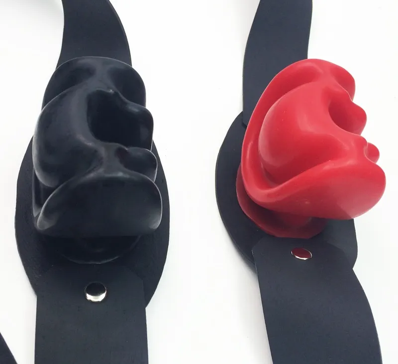 Latex Fetish Bondage Gear Mouth Gag Bite Oral Fixation Adult Sex Toys