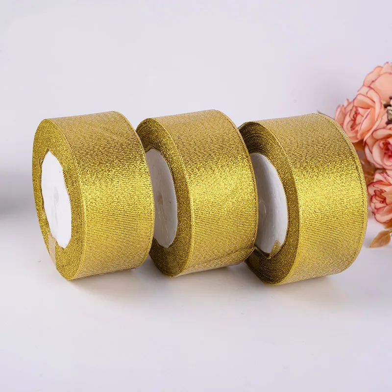 CraftyRibbons Gift Wrapping Ribbon 4cm Gold For Packaging, Party And ...