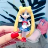 6 Style Anime Figure Sailor Moon PVC Keychain 3D Cartoon Cosplay Key ...