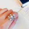 Luxury S925 Silver Charn Punk Band Ring with Natural Diamond Star Shape ...