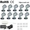 3/4/6/8/10/Set of 1.5W LED Cabinet Lights, Mini Spotlights with Black ...