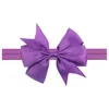 Solid Color Grosgrain Ribbon Bowknot Toddler Elastic Hairband for ...