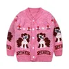 Children's Wool Cartoon Print Cardigan Sweater for Baby Girls and Boys ...