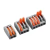Grey/Transparent Electrical Wire Connector Push-in Terminal Block for ...