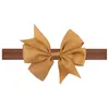 Solid Color Grosgrain Ribbon Bowknot Toddler Elastic Hairband for ...