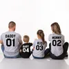 Family Matching Leather Letter Pattern T-Shirts Sets for Father, Mother ...