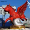 White Inflatable Flying Horse Outdoor Giant Pop Up Animal Model 3m/4m ...