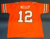 Custom Jim Kelly Jersey Orange Stitched Any Name Number - Cheap Mit ...