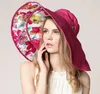 Women's Foldable Floppy Reversible Sunhat Wide Large Brim Cap Summer ...