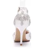 Rhinestone High Heel Sandals Luxury Bridal Shoes Crystal Sandals ...