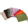 Blank Gift Bags Cotton Linen Drawstring Bag Monogrammable Jewelry Wraps ...