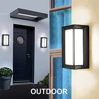 Waterproof LED Wall Mount Porch Light For Modern Outdoor Lighting Black ...