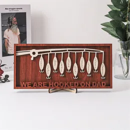 Wooden Fishing Rod and Hook Memorial Album Frame Personalized Custom ...